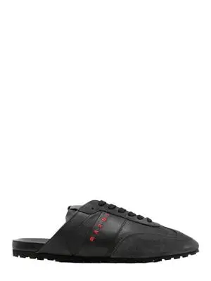 Marni Nappa Leather And Suede Softy Soccer Slip-on Sneakers - Black