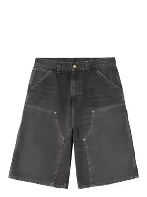Carhartt Work In Progress Double Knee Denim Shorts - Grey
