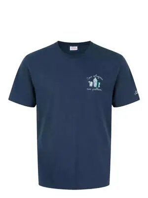 MC2 SAINT BARTH Portofino Embroidered T-shirt - Blue