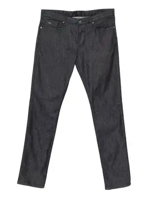 Emporio Armani Logo Plaque Slim Cut Jeans - Blue
