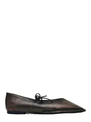 ALOHAS Bow-detail Ballet Flats - Brown