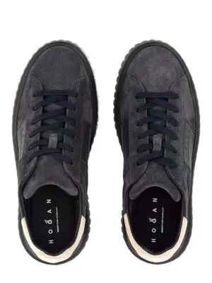 Hogan H-stripes Suede Sneakers - Blue