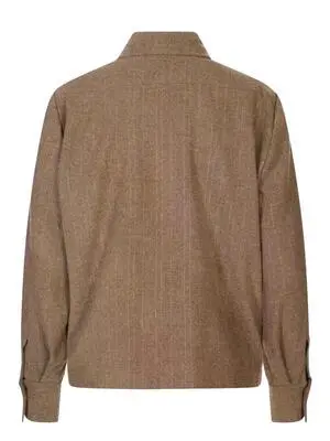 Kiton Pinstripe Pattern Shirt - Neutrals