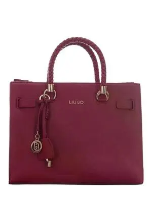 Liu Jo Braided-handle Logo-plaque Shoulder Bag - Red