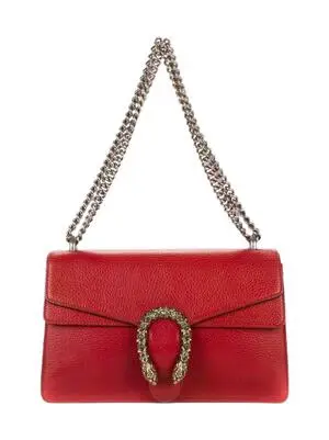 Gucci Gucci Medium Dionysus Crystal-Embellished Shoulder Bag Red