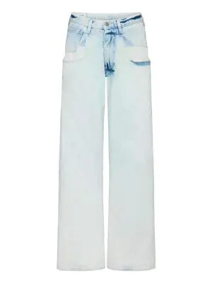 MAISON MARGIELA Bleached Effect Wide Leg Jeans - Blue