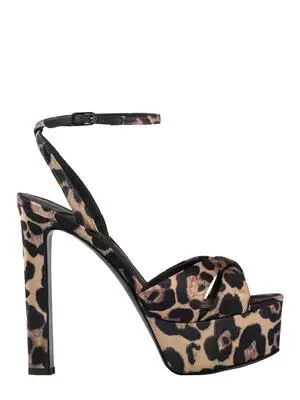 LE SILLA Odette Leopard-print Sandals - Neutrals