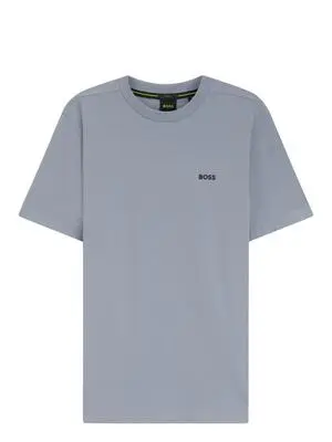 BOSS Stretch-cotton T-shirt With Logo Detail - Dark Grey