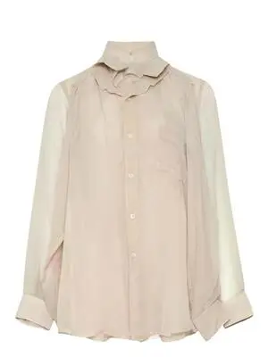 Comme Des Garçons Sheer Layered Shirt - Neutrals