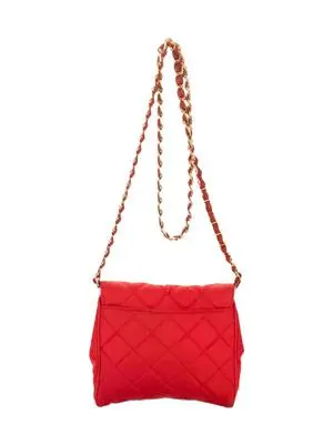 Prada Tessuto Quilted Cross Body Bag - Red