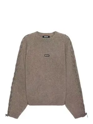 ROTATE BY BIRGER CHRISTENSEN Lace-up Detail Sweater - Brown