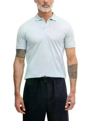 Karl Lagerfeld Logo-embroidered Polo Shirt - Blue