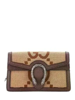 Gucci Dionysus Jumbo Gg Canvas Super Mini Crossbody Bag - Brown