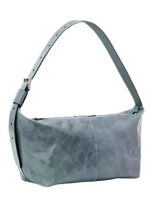 ALLSAINTS AllSaints Jean Rey Multi-Zip Leather Shoulder Bag Blue