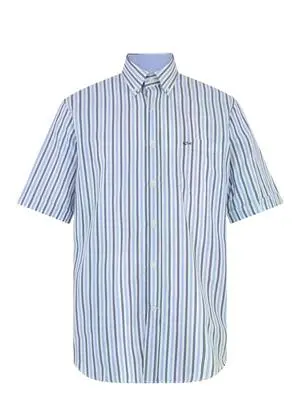 Paul & Shark Vertical-stripe Short-sleeve Shirt - Blue