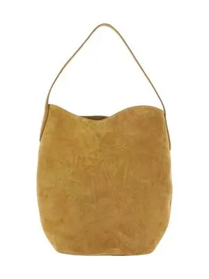 LIFFNER Large Belted Suede Bucket Bag - Brown
