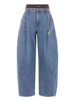 Alexander Wang Oversized Pleated Jeans - Blue