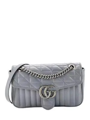 Gucci Gg Marmont Small Shoulder Bag - Grey