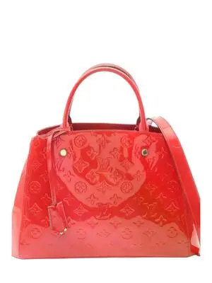 LOUIS VUITTON Montaigne Monogram Tote Bag - Red