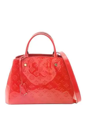 LOUIS VUITTON Montaigne Monogram Tote Bag - Red