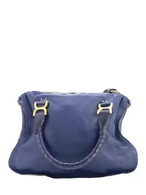 Chloé Marcie Leather Medium Satchel - Blue