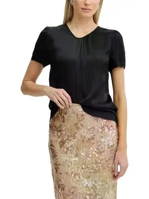 FRACOMINA Fracomina Short-Sleeve V-Neck Blouse