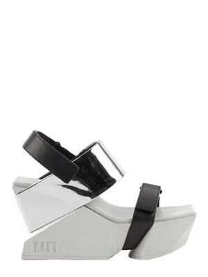 United Nude United Nude Brutt Sculptural Wedge Sandal Silver