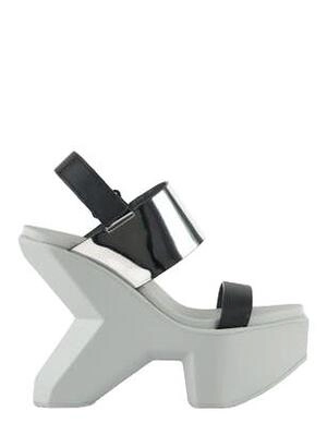 United Nude Boulder Platform Wedge Sandal - Silver