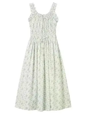 B+AB Floral-print Ruffled Dress - White