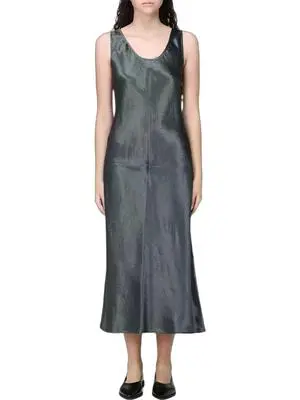 Max Mara Satin Midi Dress - Grey