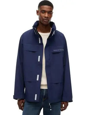 Tommy Hilfiger Regatta Jacket With Packable Hood - Light Navy