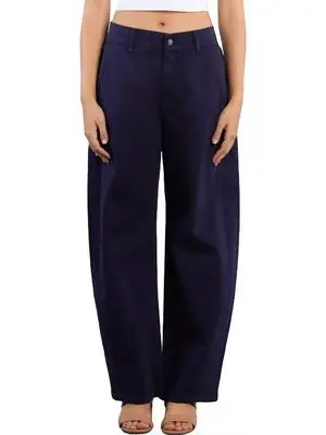 WASH LAB DENIM Sweetheart Stripe Barrel Leg Jeans - Eclipse