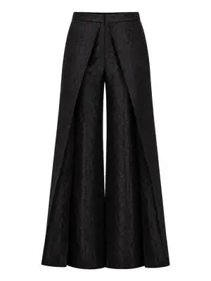 SILK AND BEARS Ophelia Wide Leg Palazzo Trousers - Black