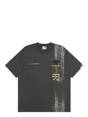 AAPE BY *A BATHING APE Aapeunvs Logo-print Cotton T-shirt - Grey