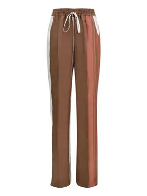 Kiton Striped Silk Wide-leg Trousers - Multicolour