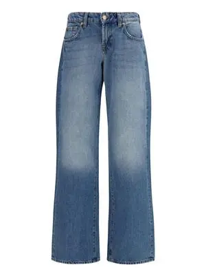 7FOR 7 For All Mankind Straight Leg Low-rise Jeans - Blue