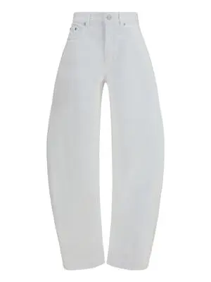 Alaïa Barrel Jeans - White