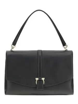 FERRAGAMO Large Mia Shoulder Bag - Black