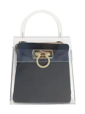 FERRAGAMO Pvc Top Handle Bag - Black