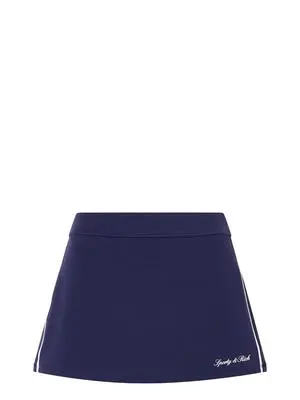 Sporty & Rich Striped Jersey Tennis Skirt - Blue