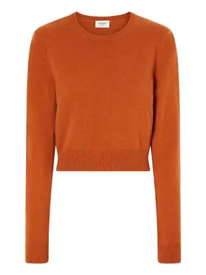 Saint Laurent Cashmere Crewneck Sweater - Orange