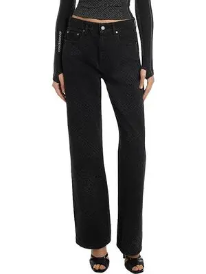 Casablanca Monogram Baggy Jeans - Black