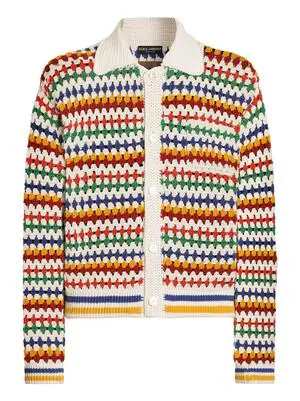 Dolce & Gabbana Crochet Bomber Jacket - Multicolor