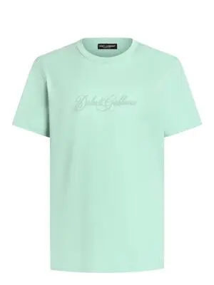 DOLCE & GABBANA Cotton T-shirt With Dg Embroidery