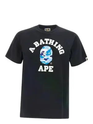 A BATHING APE Abc Camo College T-shirt - Black