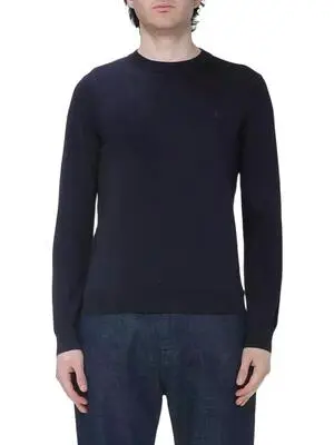 BROOKSFIELD Navy Embroidered Crew Neck Sweater - Blue