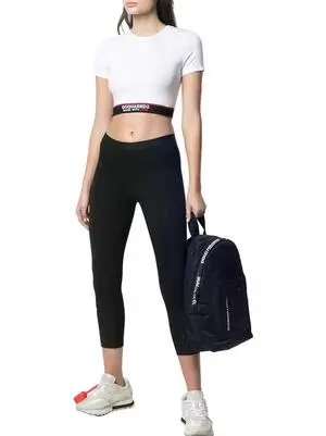 Dsquared2 Logo-print Cropped Leggings - Black