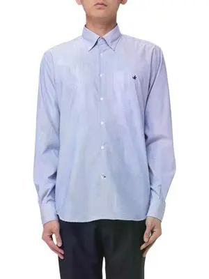 BROOKSFIELD Striped-pattern Button-down Shirt - Blue