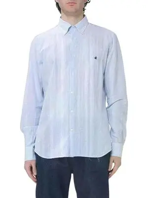 BROOKSFIELD Striped Linen Shirt - Blue