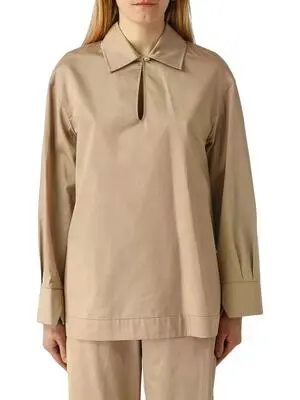Max Mara Cotton Poplin Blouse - Neutrals
